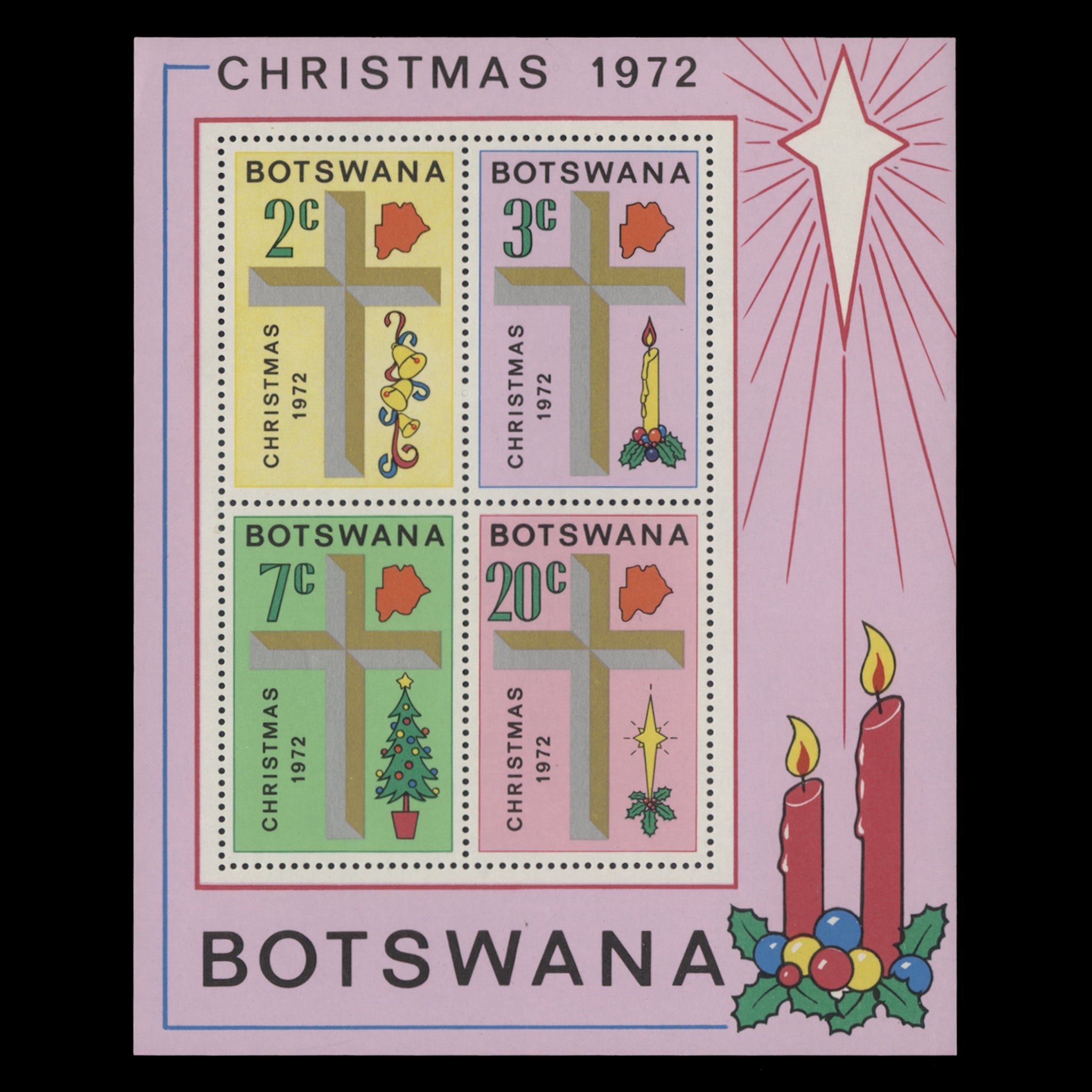 Botswana 1972 Christmas – ZEBOOSE.COM