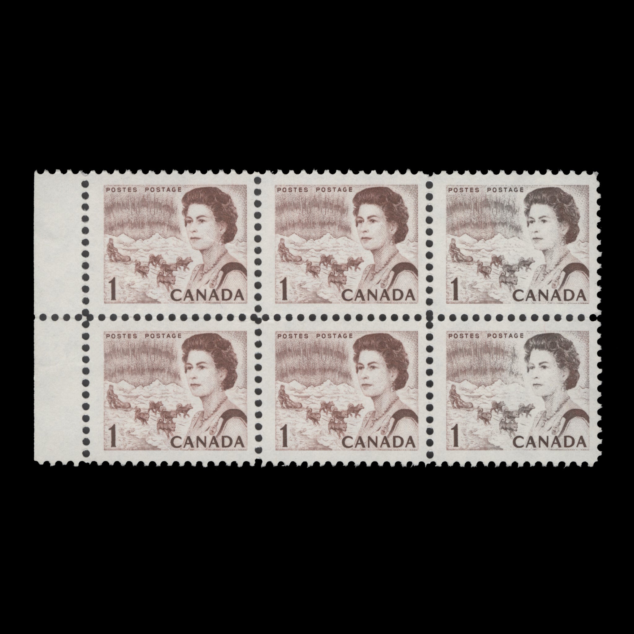 Canada 1971 (Variety) 1c Queen Elizabeth II block with shades – ZEBOOSE.COM