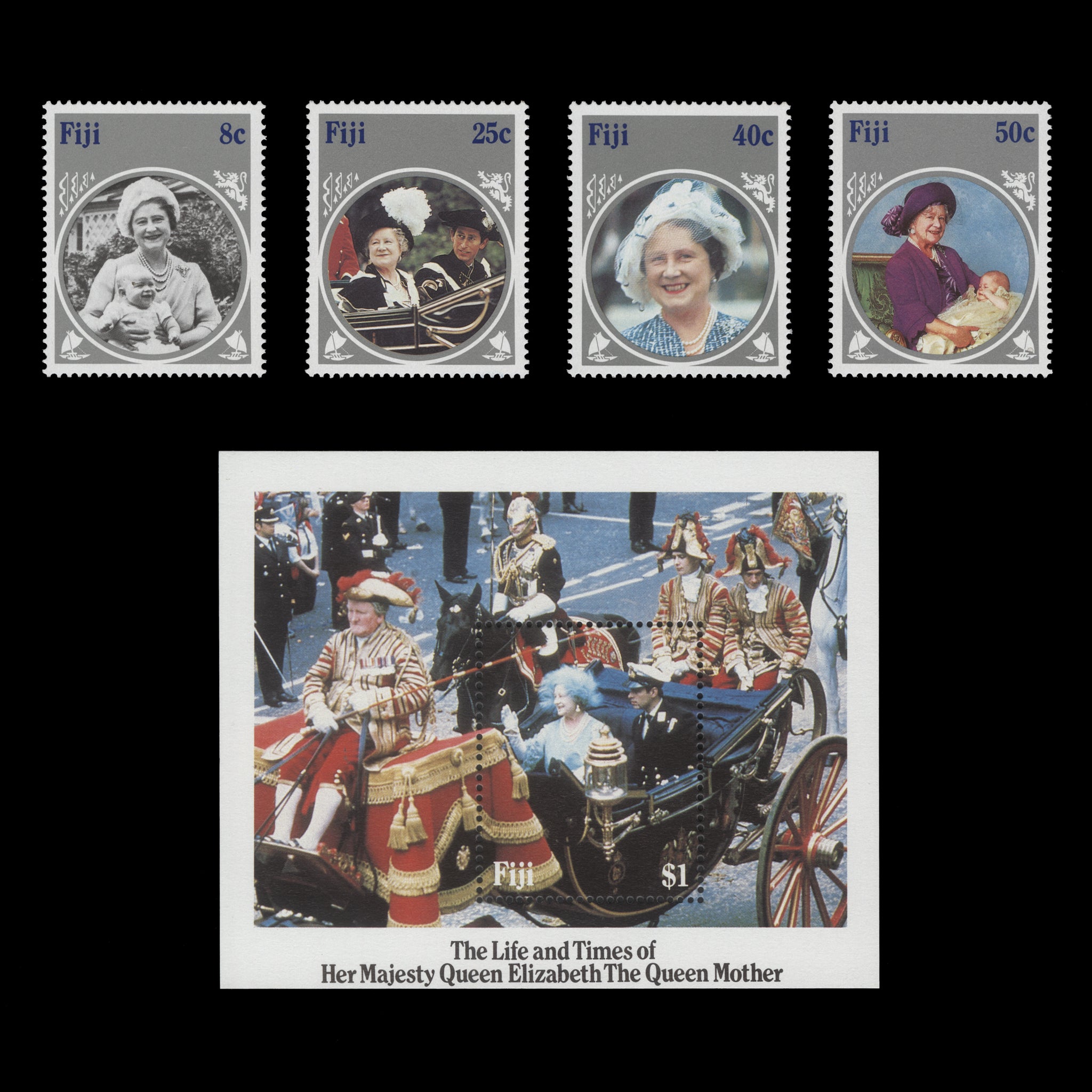 Fiji 1985 Life and Times of the Queen Mother – ZEBOOSE.COM