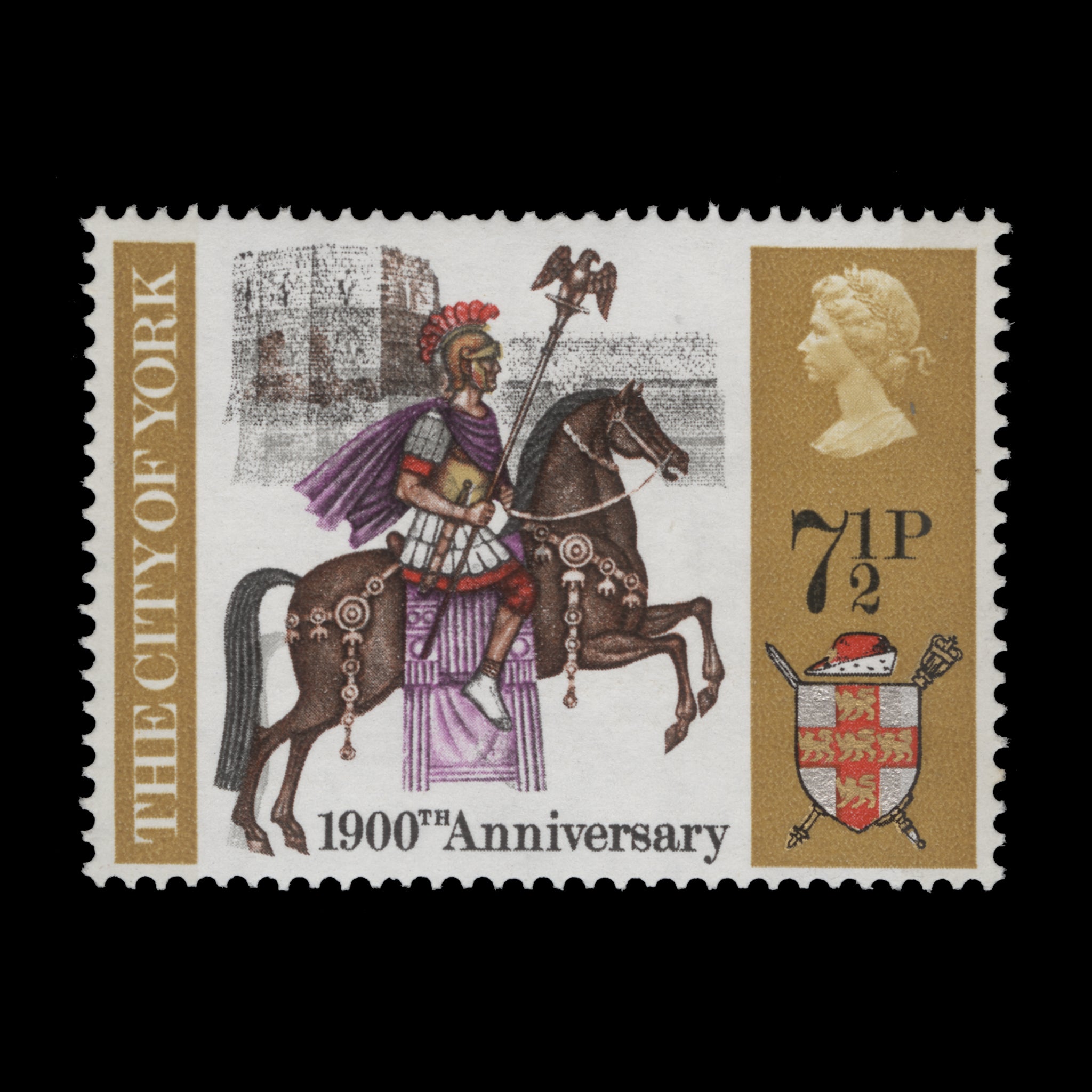 Great Britain 1971 (Variety) 7½p British Anniversaries with grey shift ...