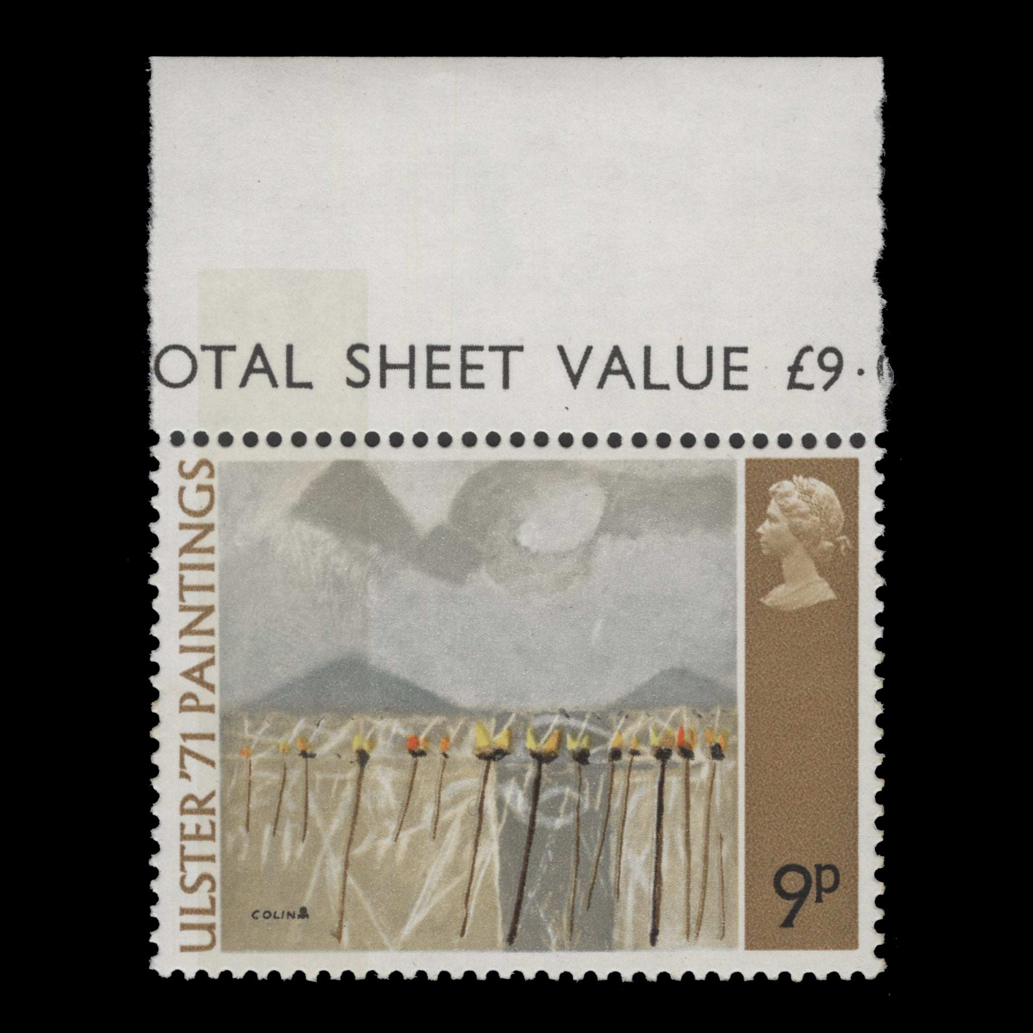 Great Britain 1971 (Variety) 9p Sileve na Brock with one phosphor band ...