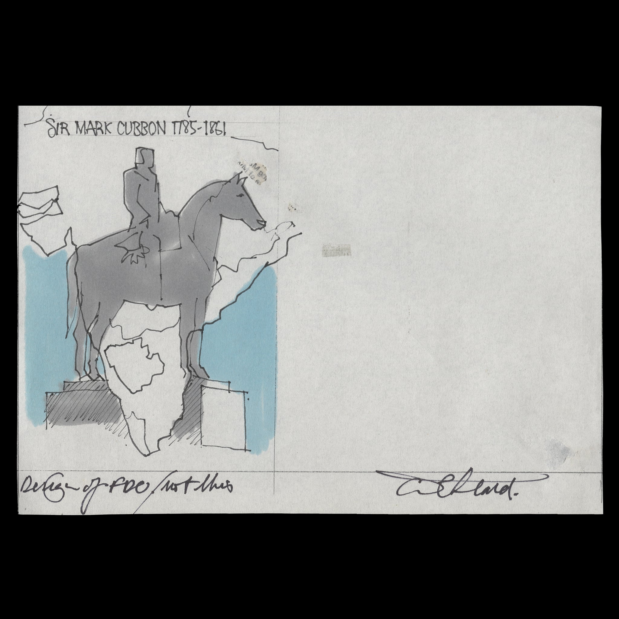 Isle of Man 1985 Mark Cubbon Birth Bicentenary first day cover essay ...