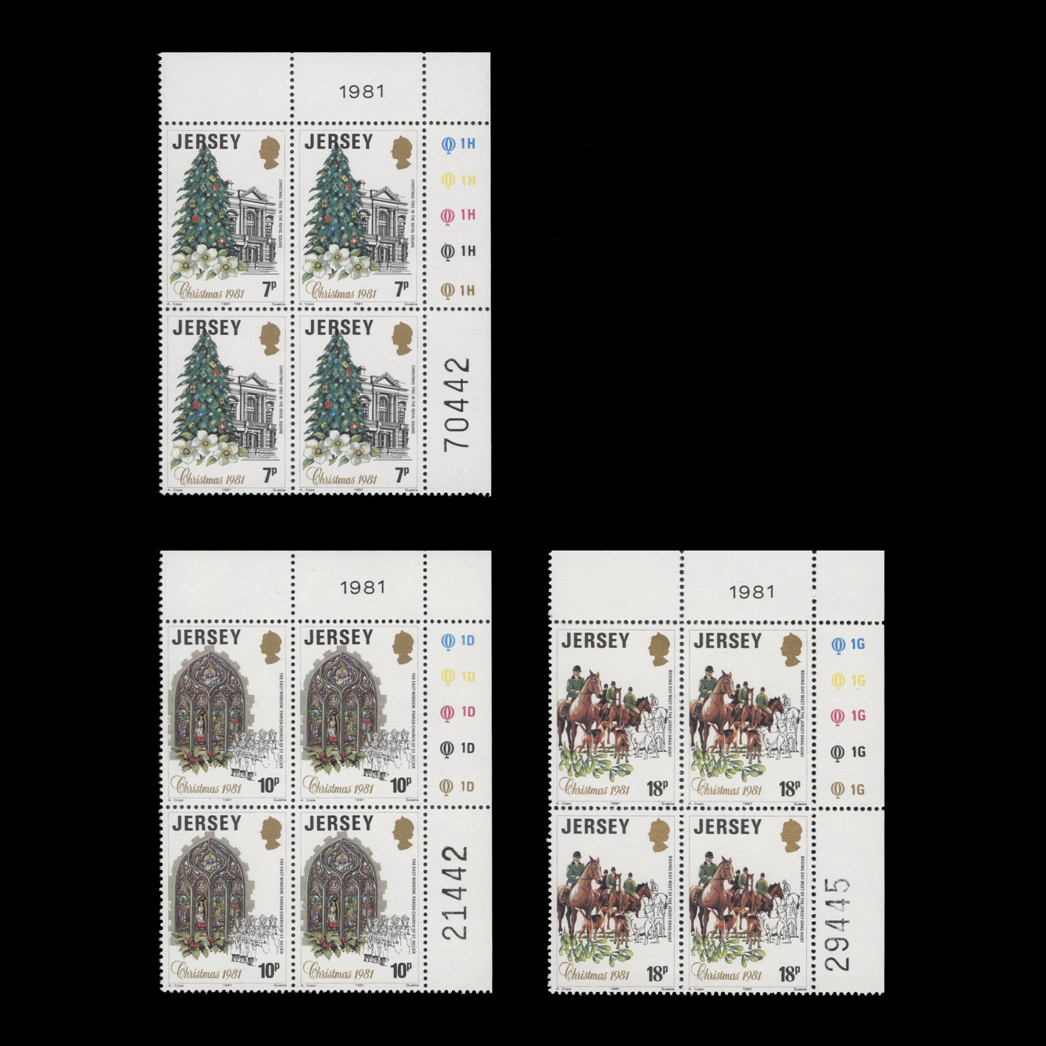 Jersey 1981 (MNH) Christmas traffic light/plate blocks – ZEBOOSE.COM