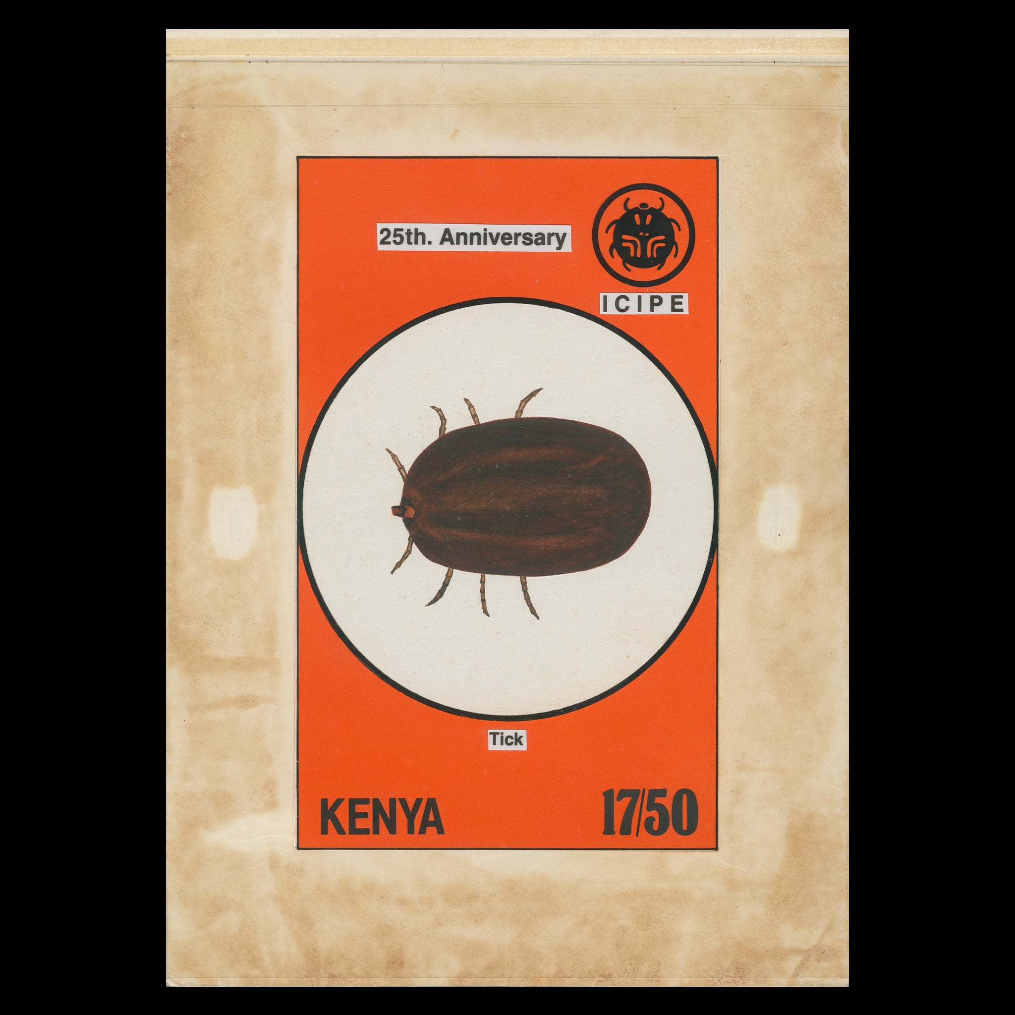 Kenya 1995 Tick/ICIPE Anniversary unadopted watercolour artwork ...