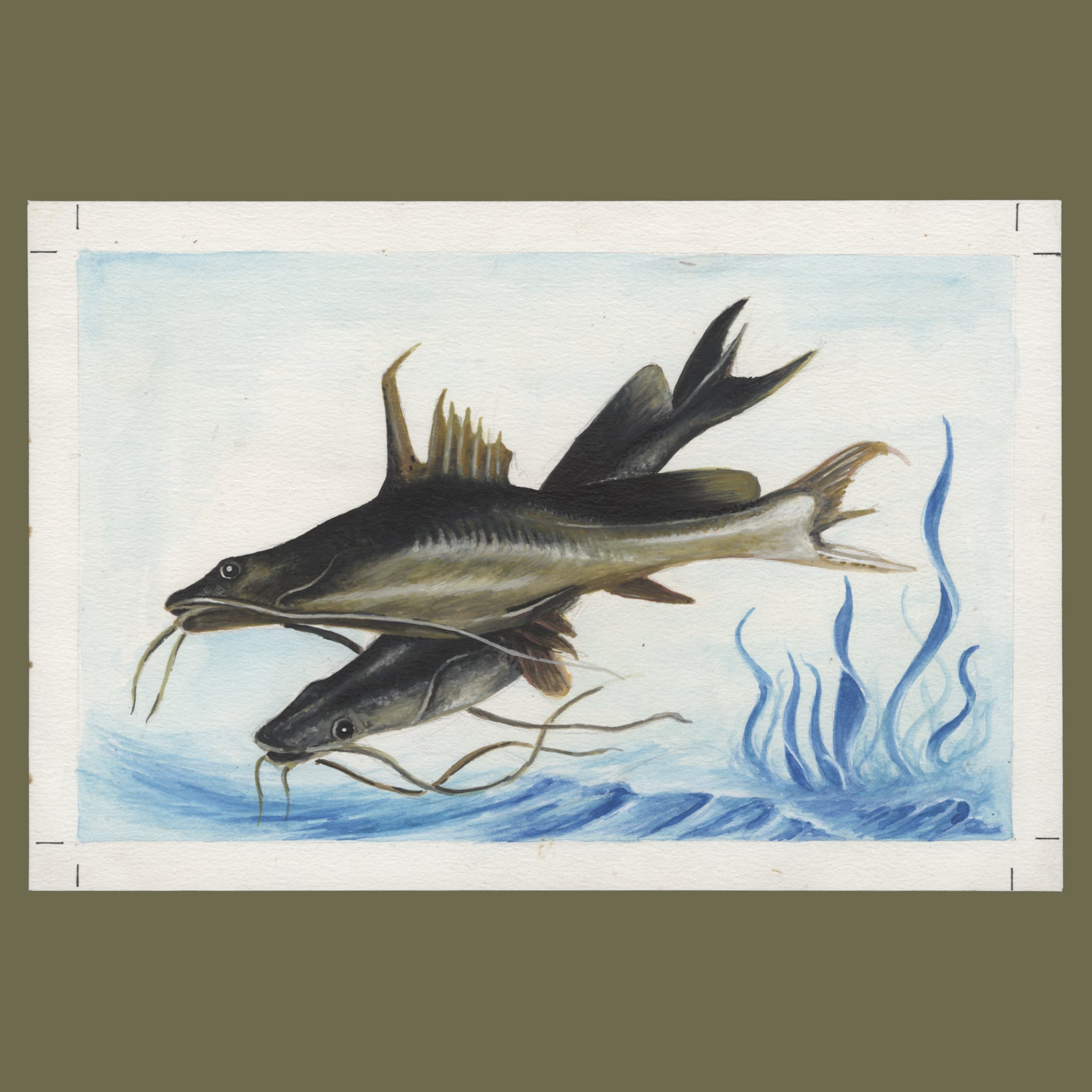 Kenya 2006 Sudan Catfish watercolour artwork – ZEBOOSE.COM