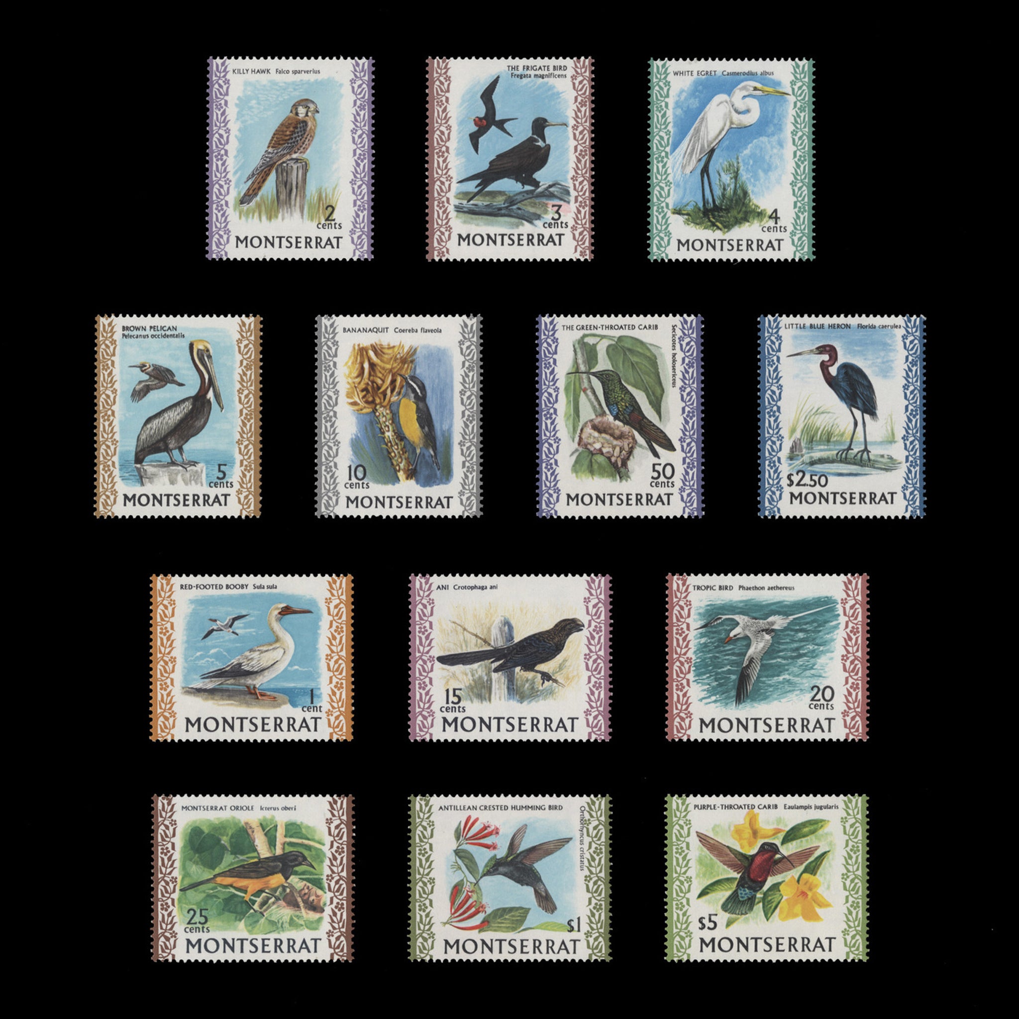 Montserrat 1970 (MNH) Birds Definitives, chalk-surfaced paper – ZEBOOSE.COM