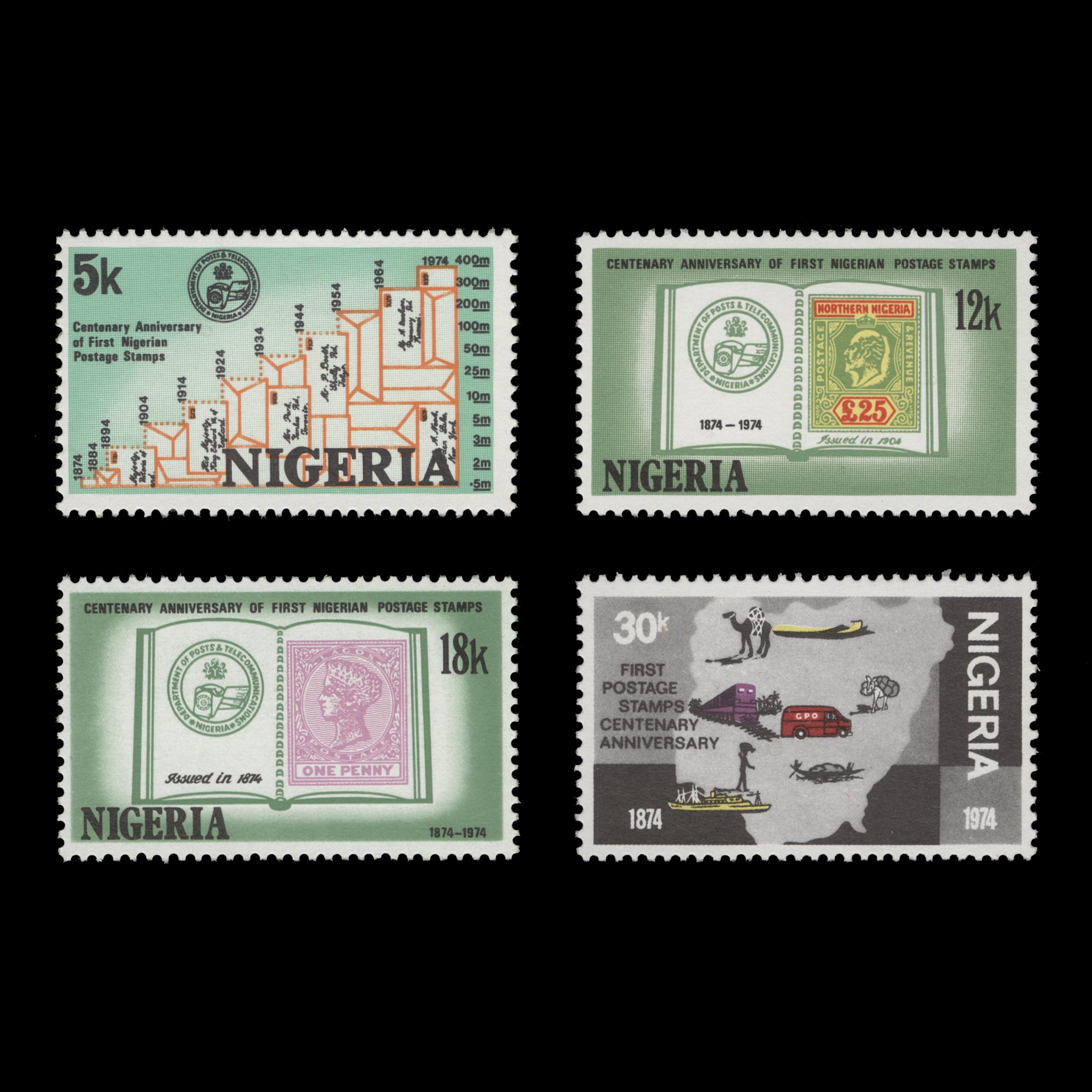 Nigeria 1974 Postage Stamp Centenary – ZEBOOSE.COM