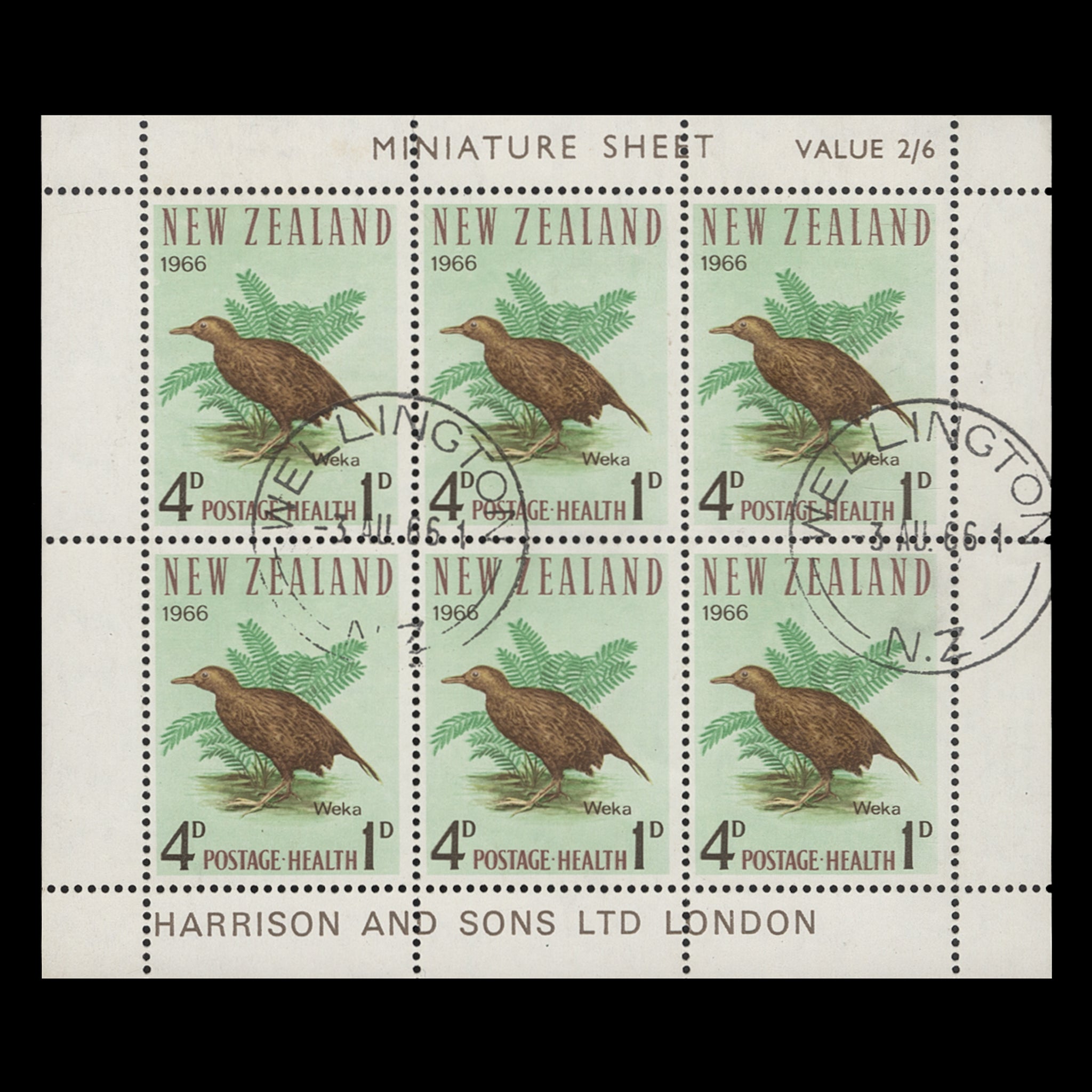 New Zealand 1966 (Used) Birds miniature sheets – ZEBOOSE.COM