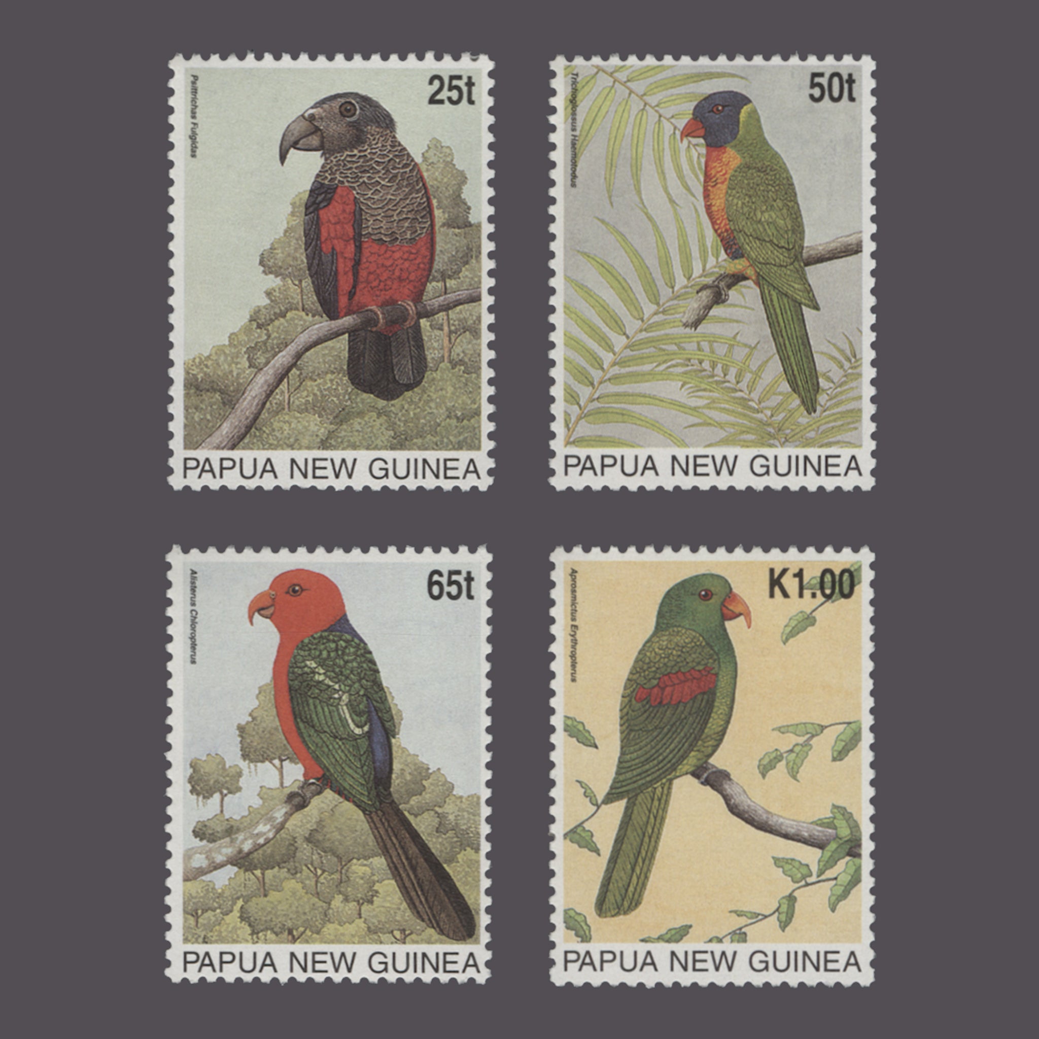 Papua New Guinea 1996 Parrots – ZEBOOSE.COM