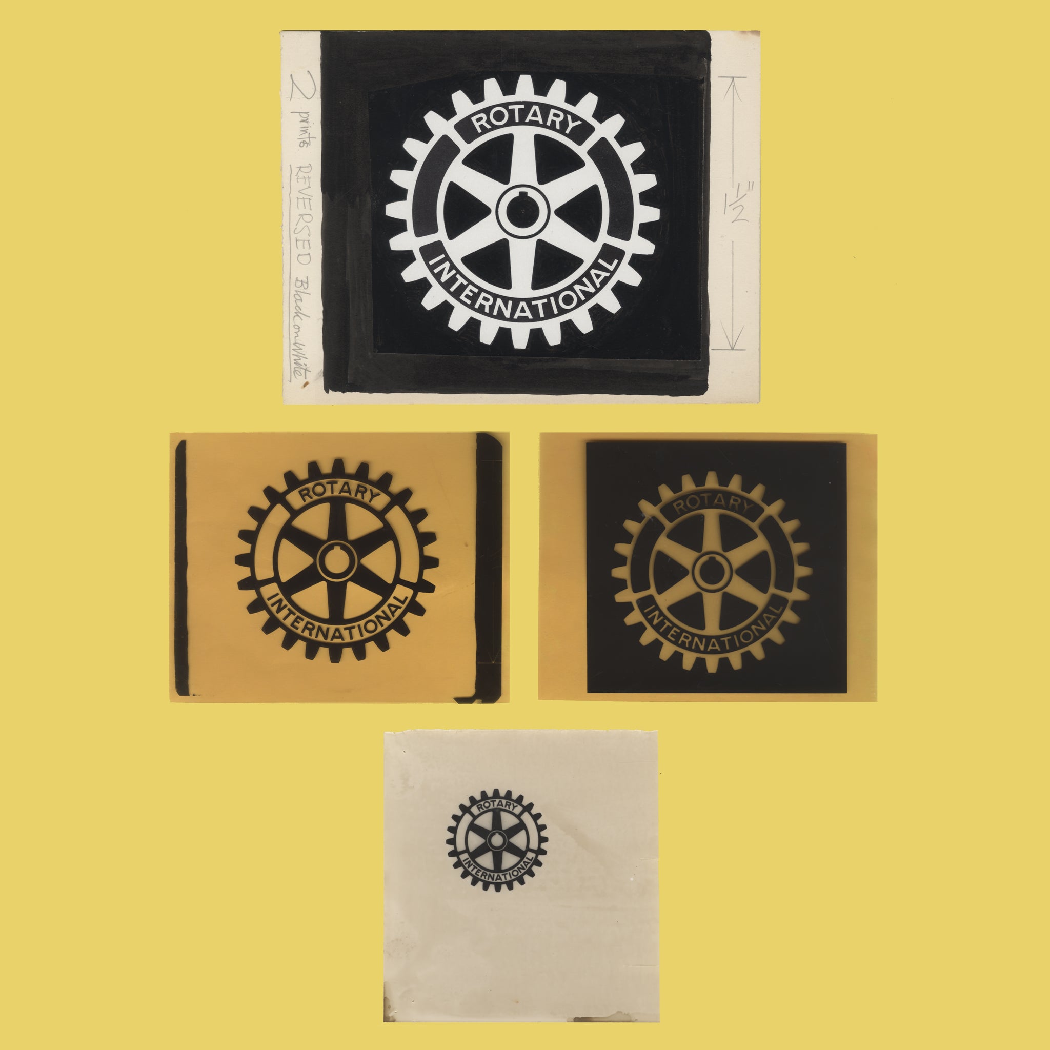 Samoa 1980 Rotary International Anniversary logo artwork and proofs ...