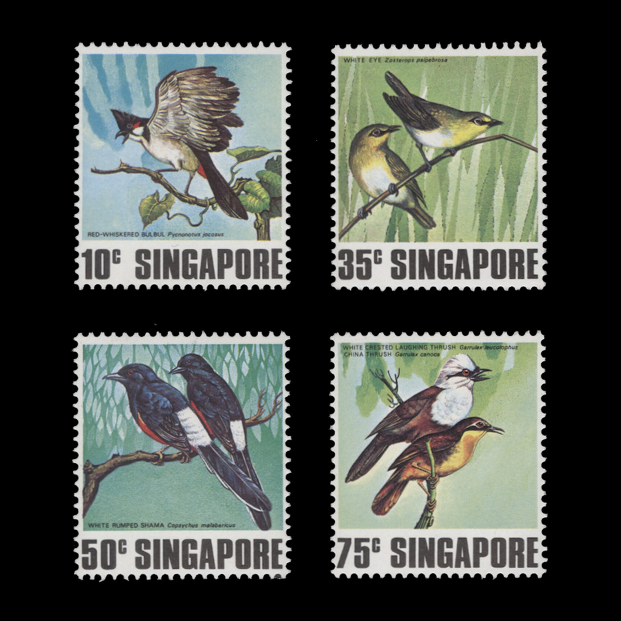 Singapore 1978 (MNH) Singing Birds set – ZEBOOSE.COM
