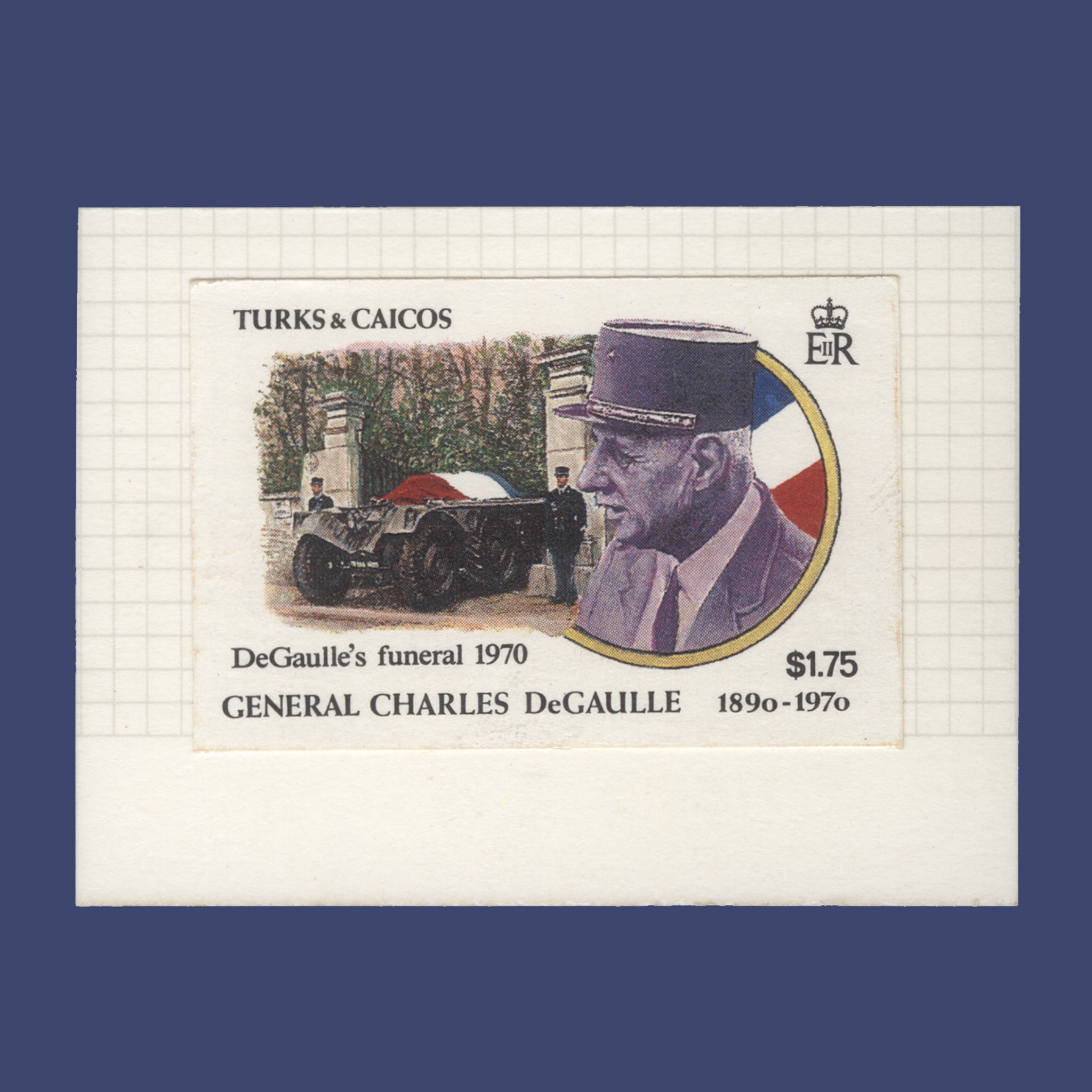 Turks & Caicos Islands 1991-93 Charles de Gaulle Birth Centenary unado ...