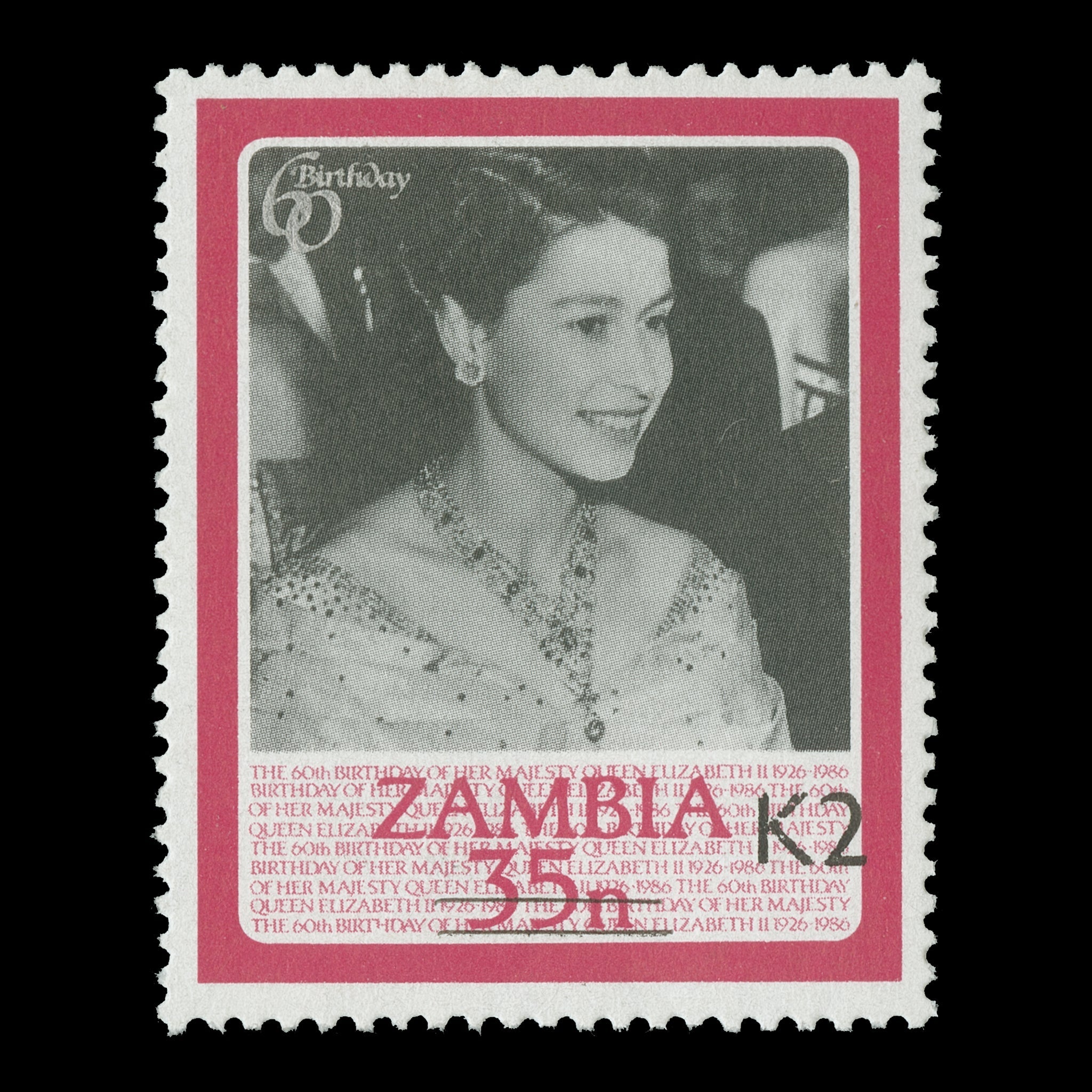 Zambia 1991 (MNH) K2/35n Queen Elizabeth II's Birthday – ZEBOOSE.COM