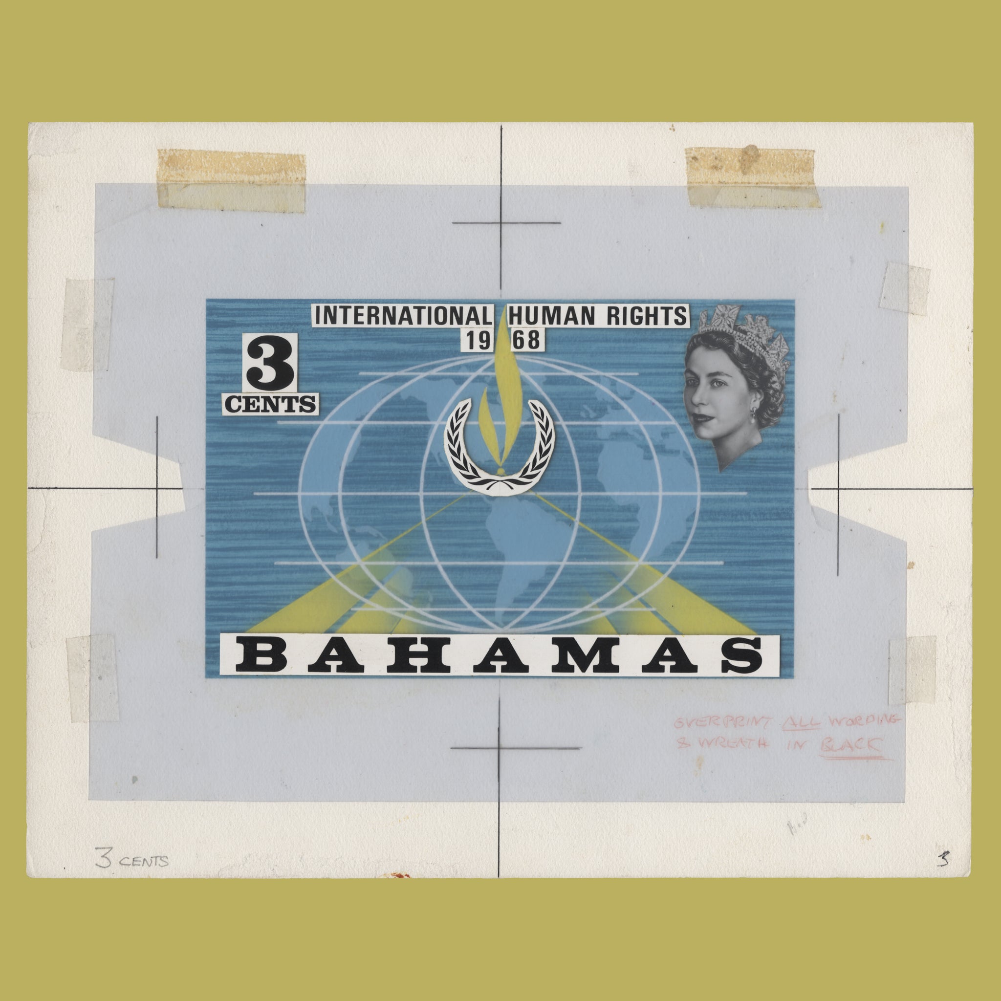 Bahamas 1968 Human Rights Year artwork by Richard Granger Barrett ...