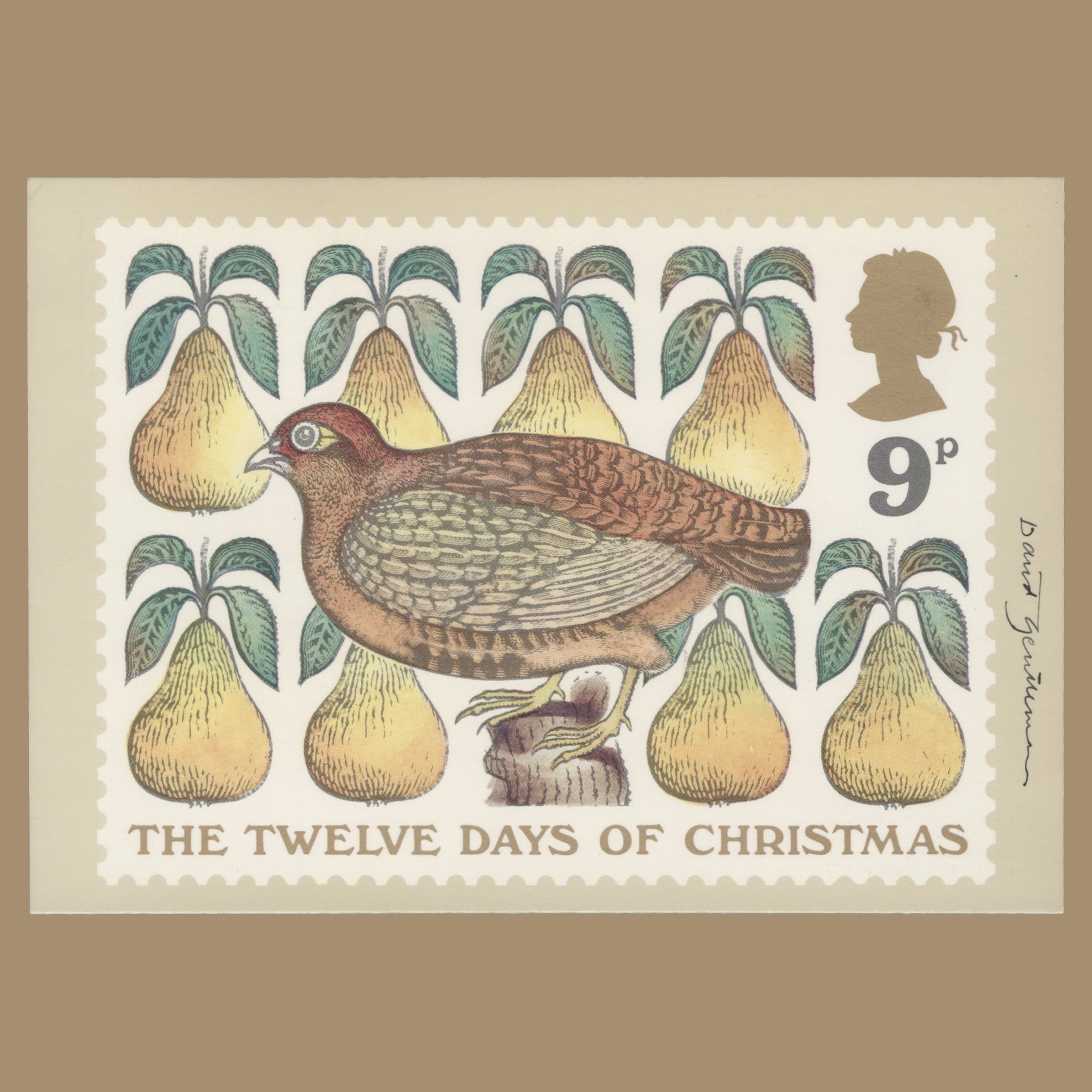 Great Britain 1977 Christmas first day PHQ card signed by designer ...