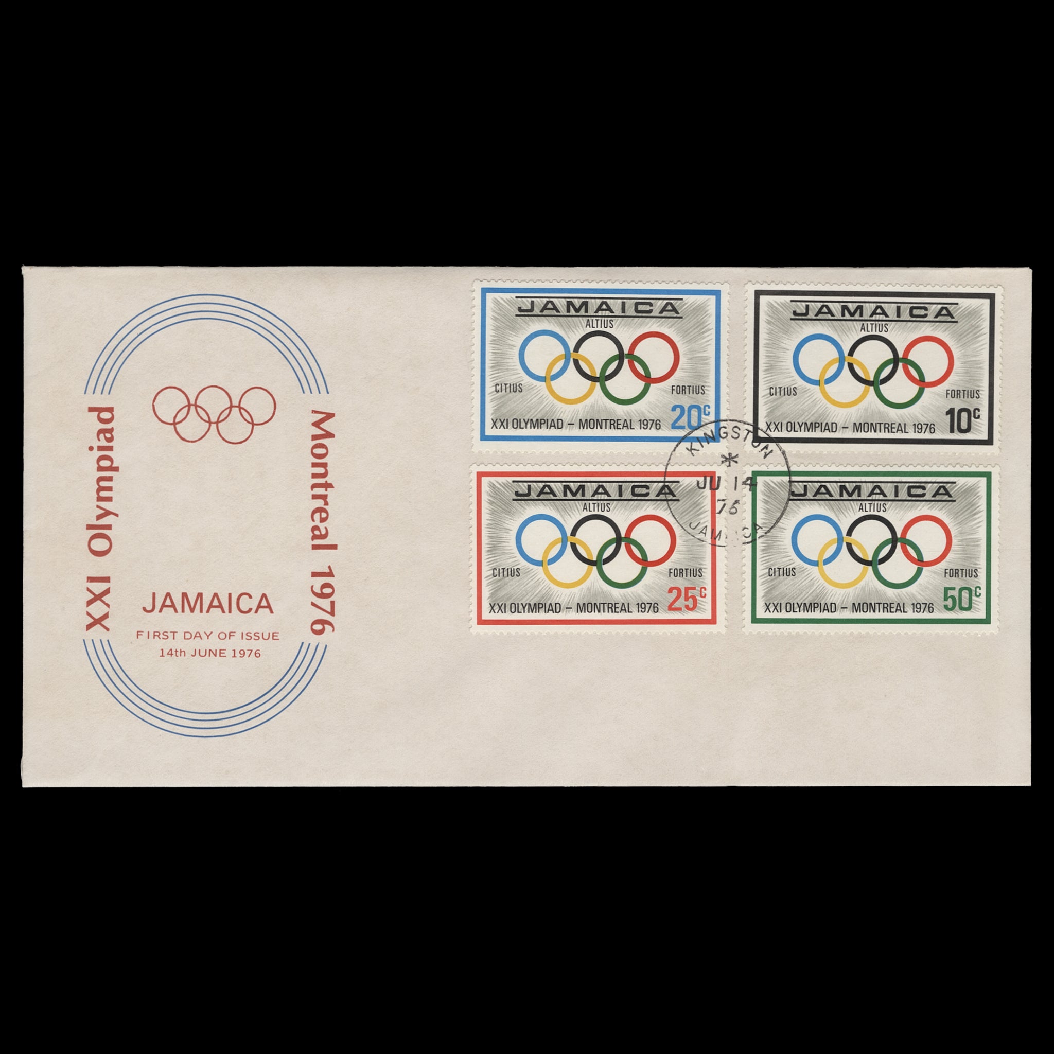 Jamaica 1976 Olympic Games, Montreal first day cover, KINGSTON ...