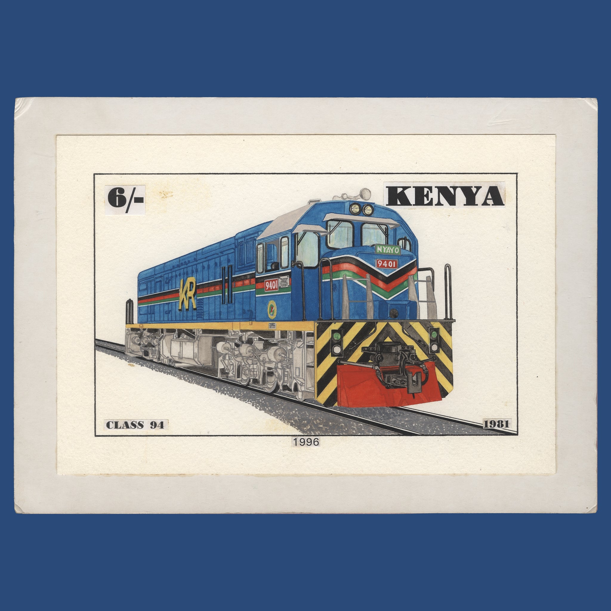 Kenya 1997 Class 94 Diesel-Electric Locomotive watercolour artwork ...