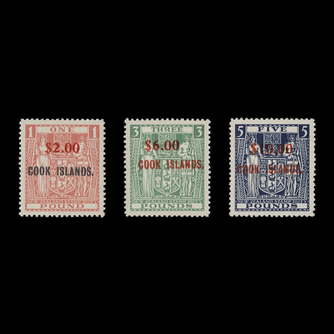 Cook Islands 1967 (MLH) Decimal Arms Provisionals – ZEBOOSE.COM