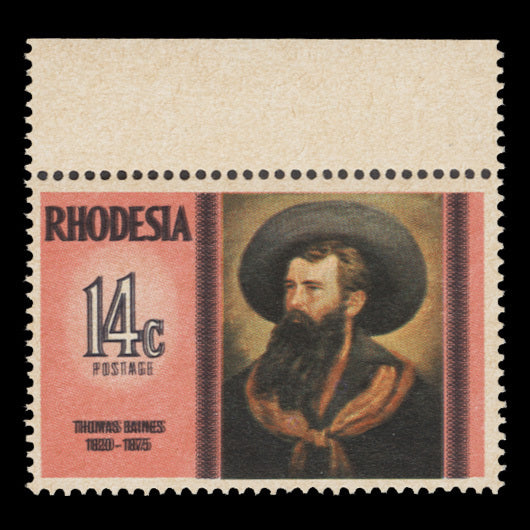 Rhodesia 1975 (Variety) 14c Famous Rhodesians with black double ...