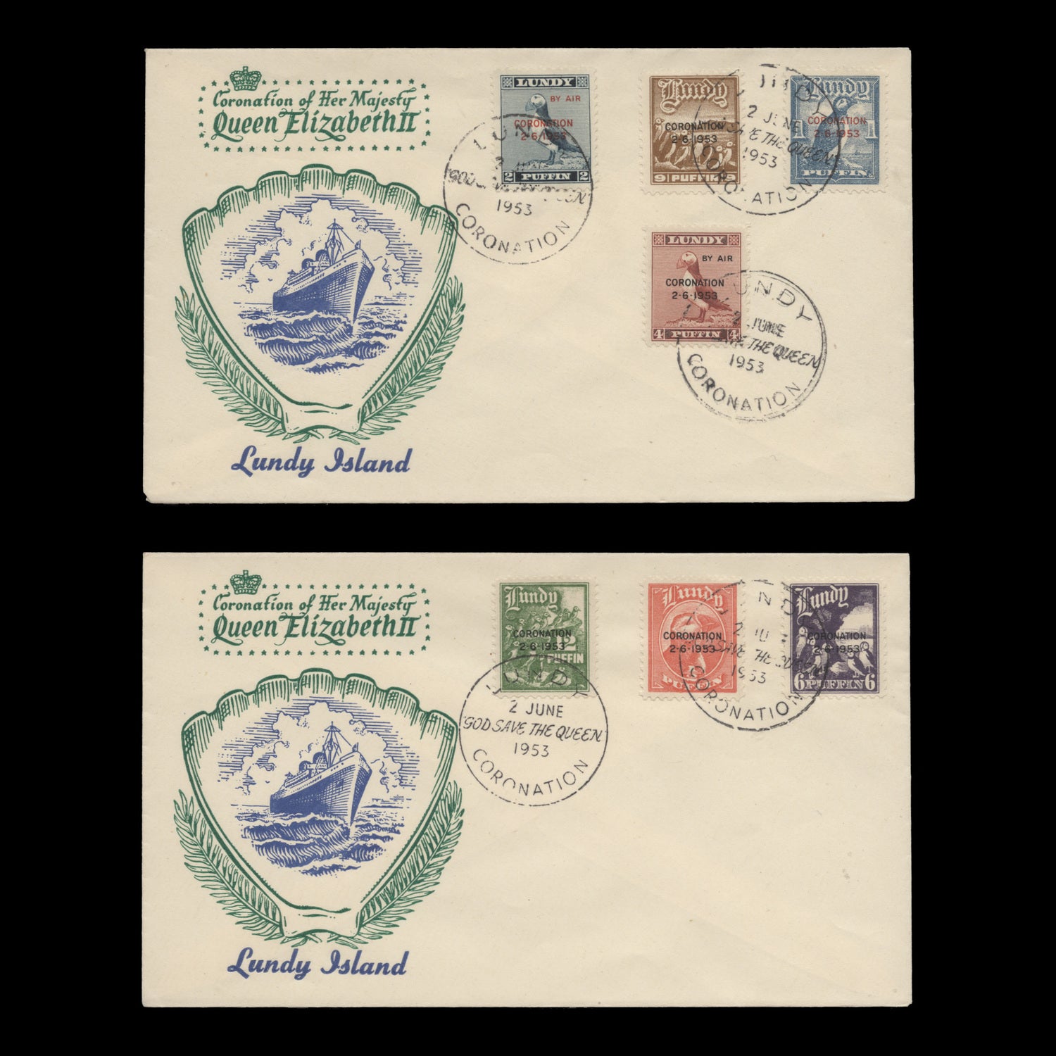 Lundy Island 1953 Coronation first day covers – ZEBOOSE.COM
