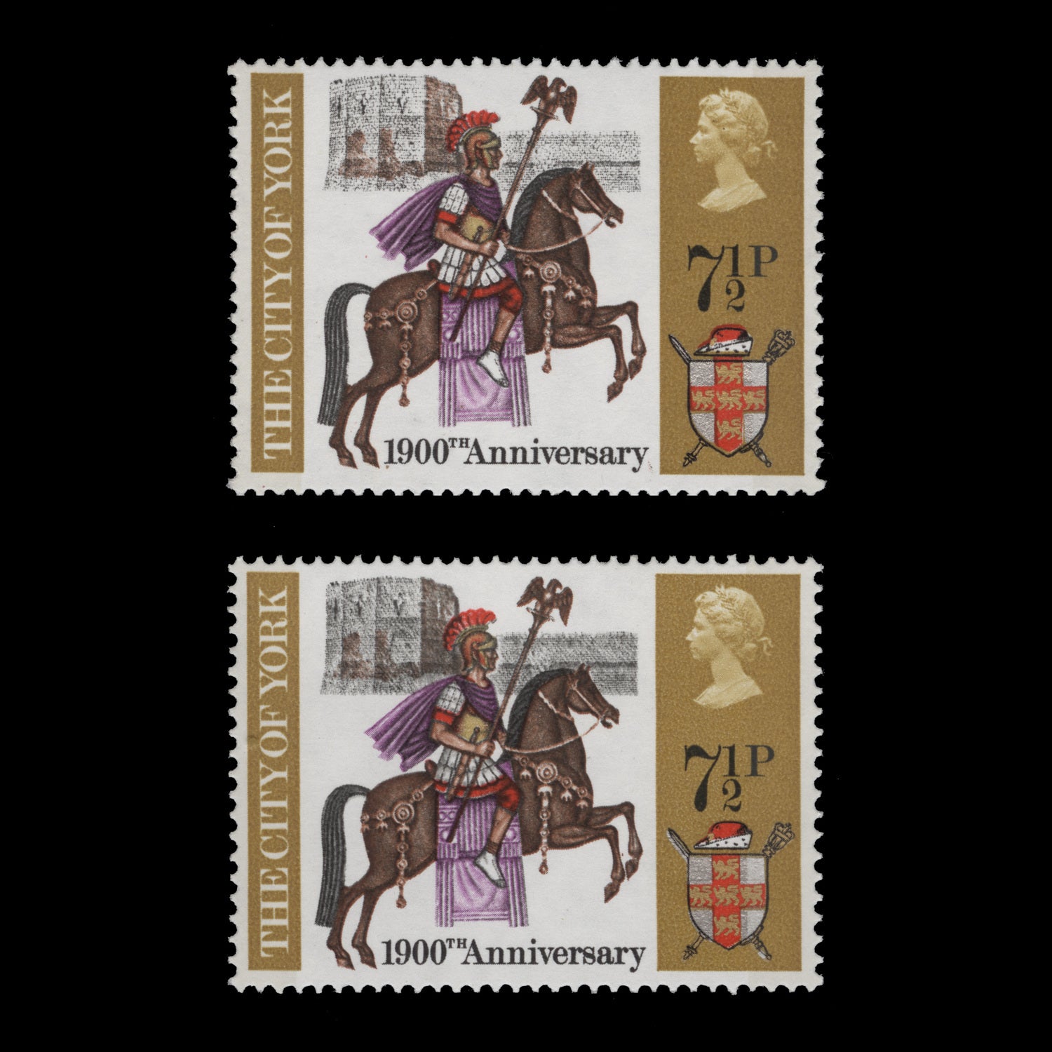 Great Britain 1971 (Variety) 7½p British Anniversaries missing grey ...