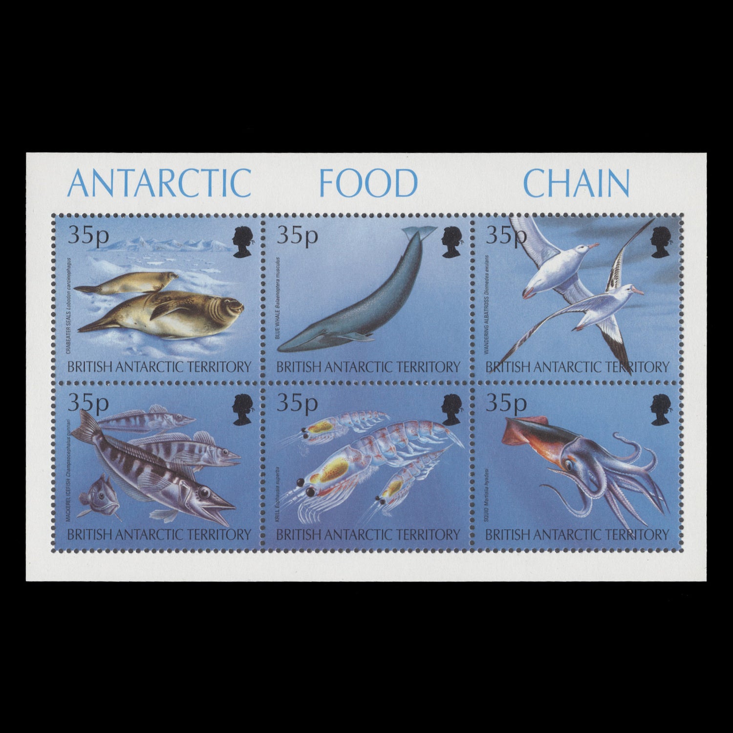 BAT 1994 (MNH) Antarctic Food Chain sheetlet – ZEBOOSE.COM