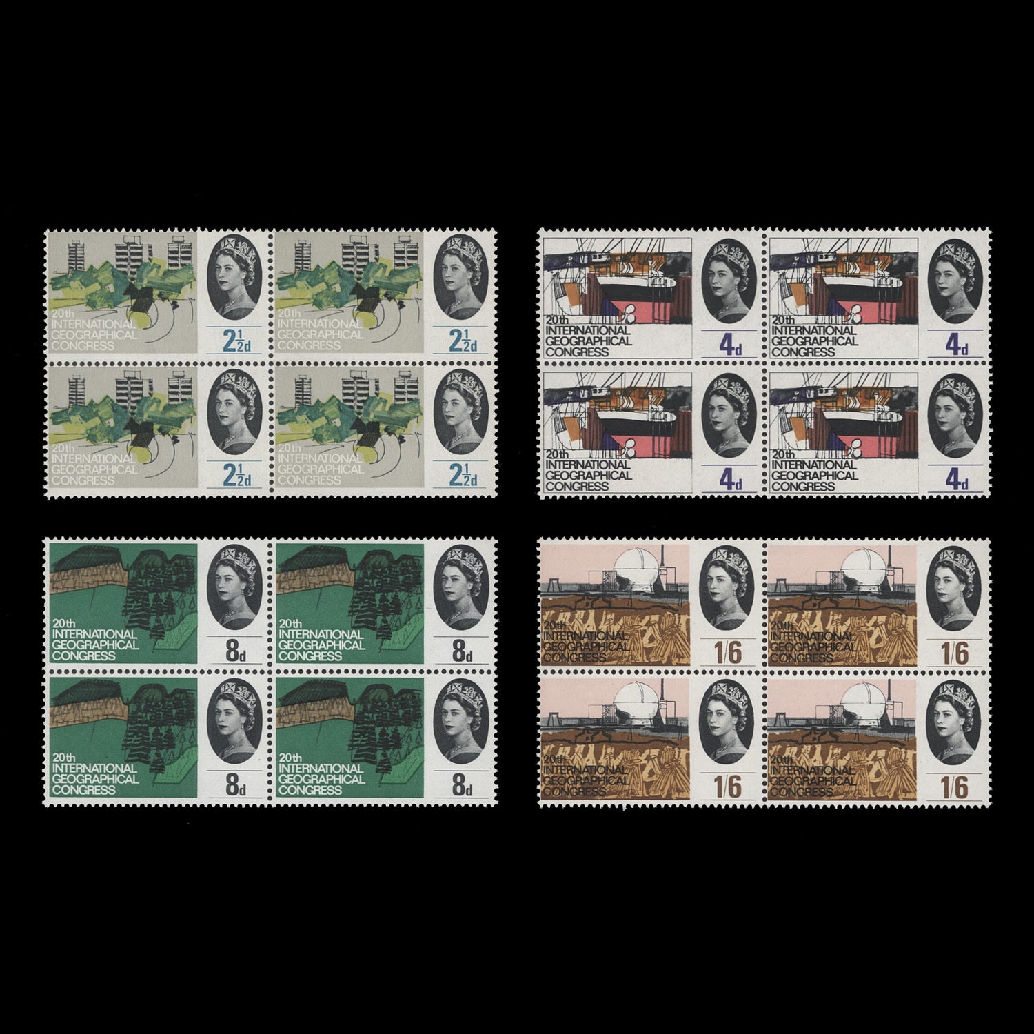 Great Britain 1964 (MNH) Geographical Congress ordinary blocks ...