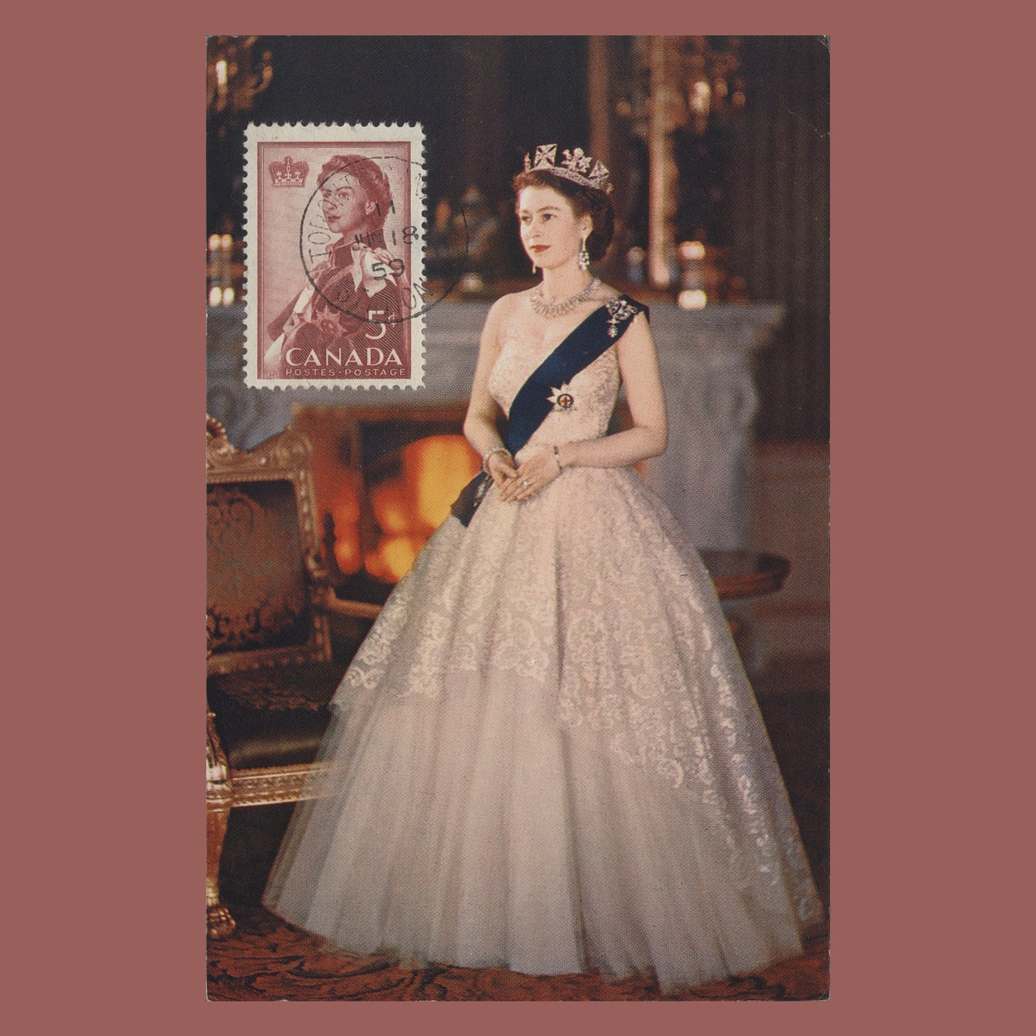 Canada 1959 Royal Visit first day postcard, TORONTO – ZEBOOSE.COM