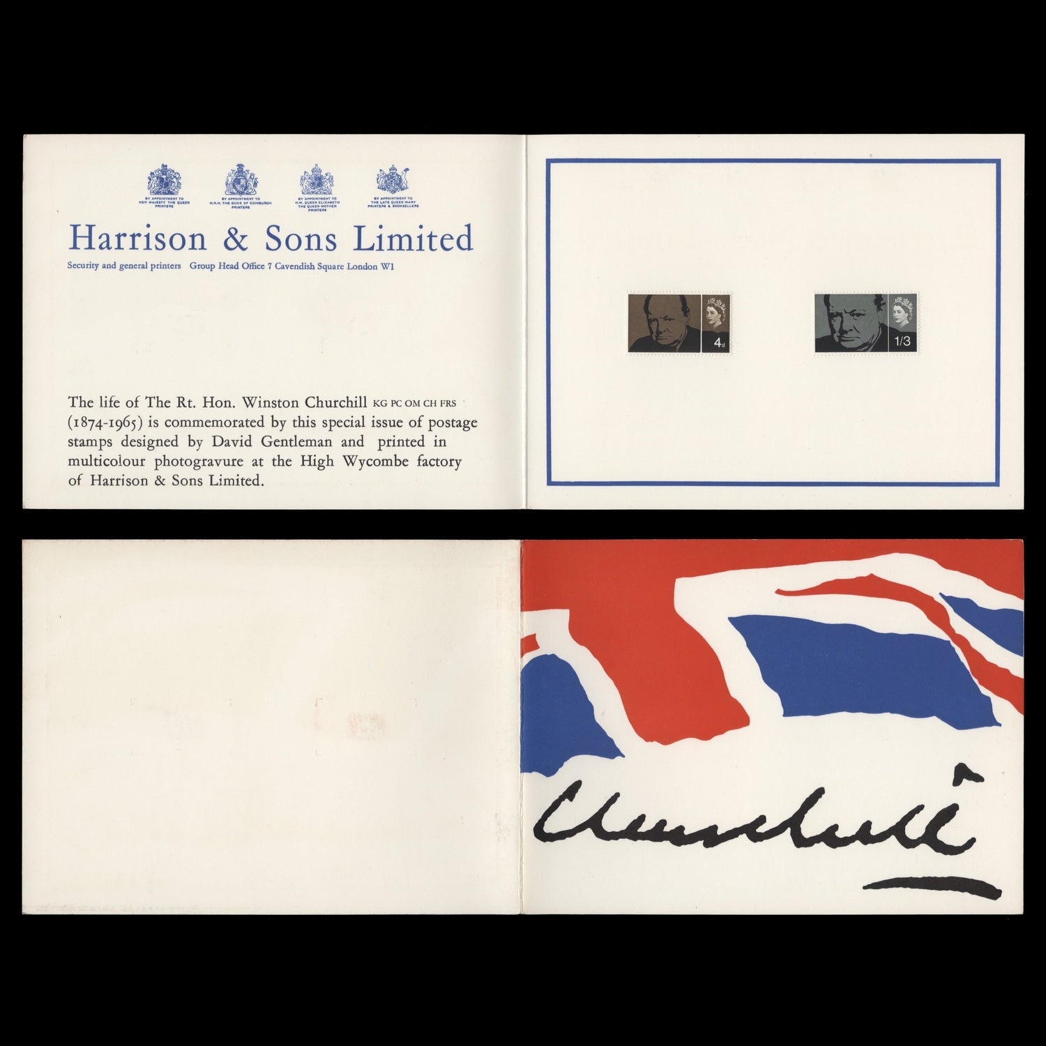 Great Britain 1965 Churchill Commemoration presentation folder ...